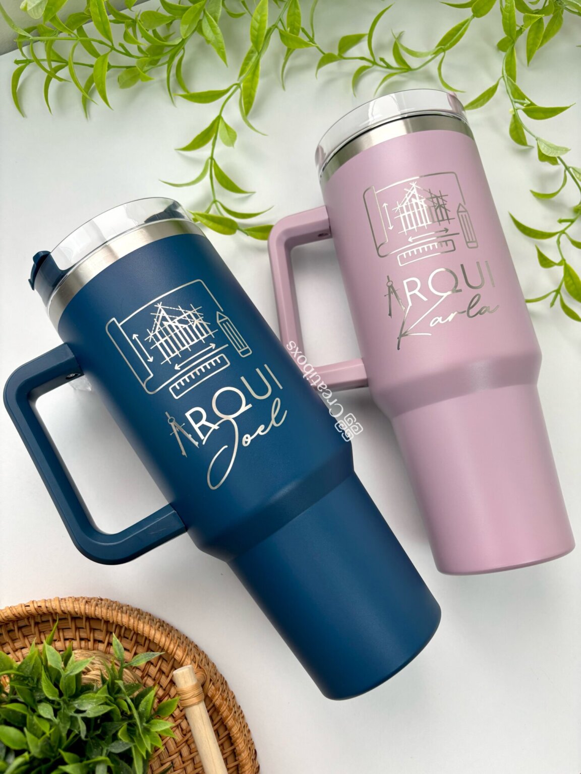 Termo personalizado jumbo con agarradera 1200ml 40oz | Creatiboxs