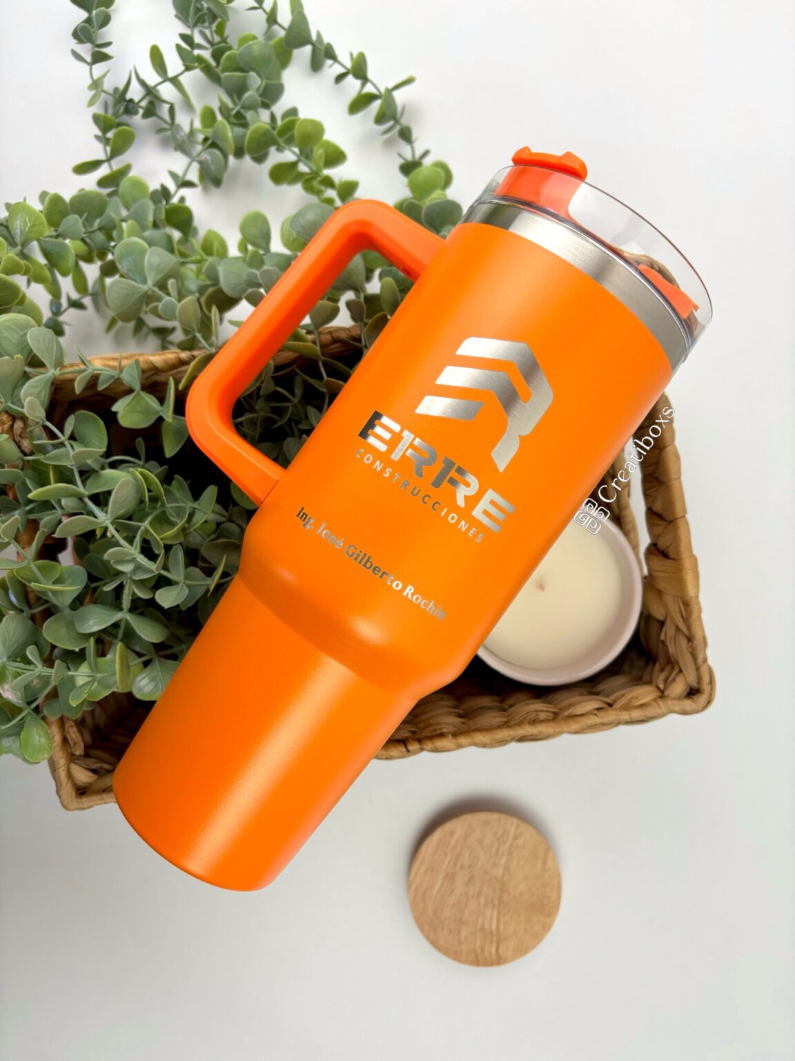 Termo personalizado jumbo con agarradera 1200ml 40oz | Creatiboxs
