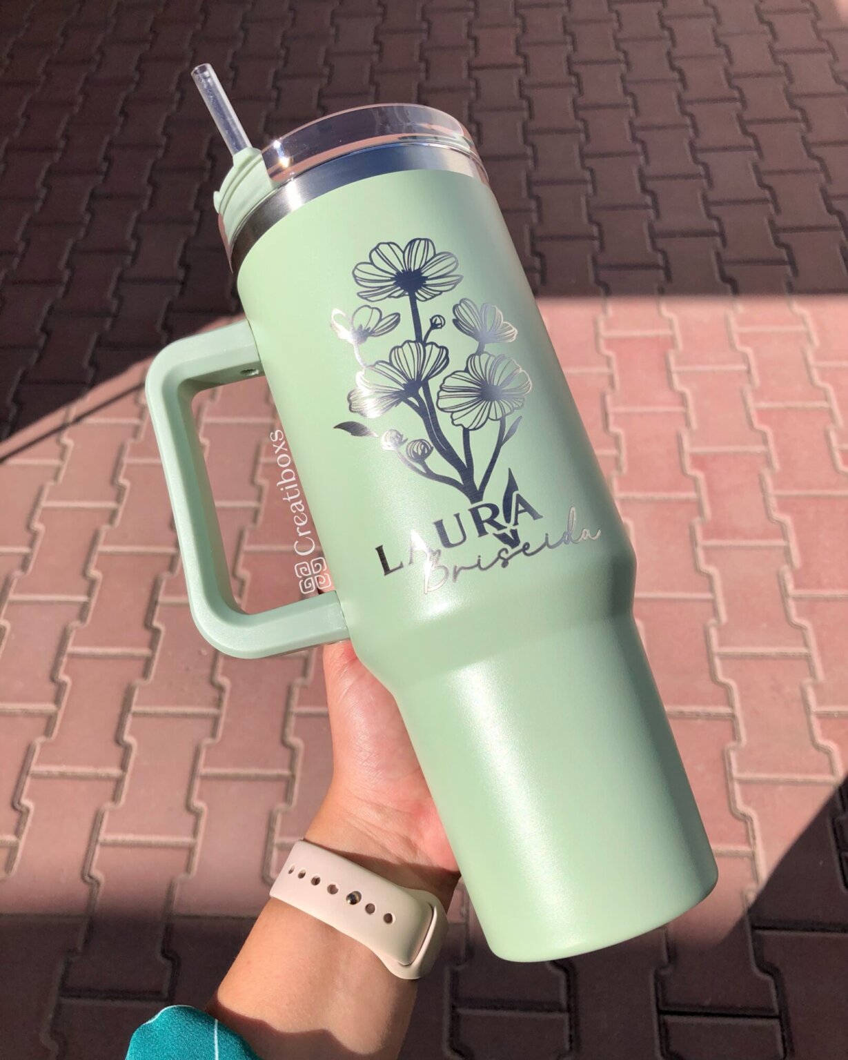 Termo personalizado jumbo con agarradera 1200ml 40oz | Creatiboxs