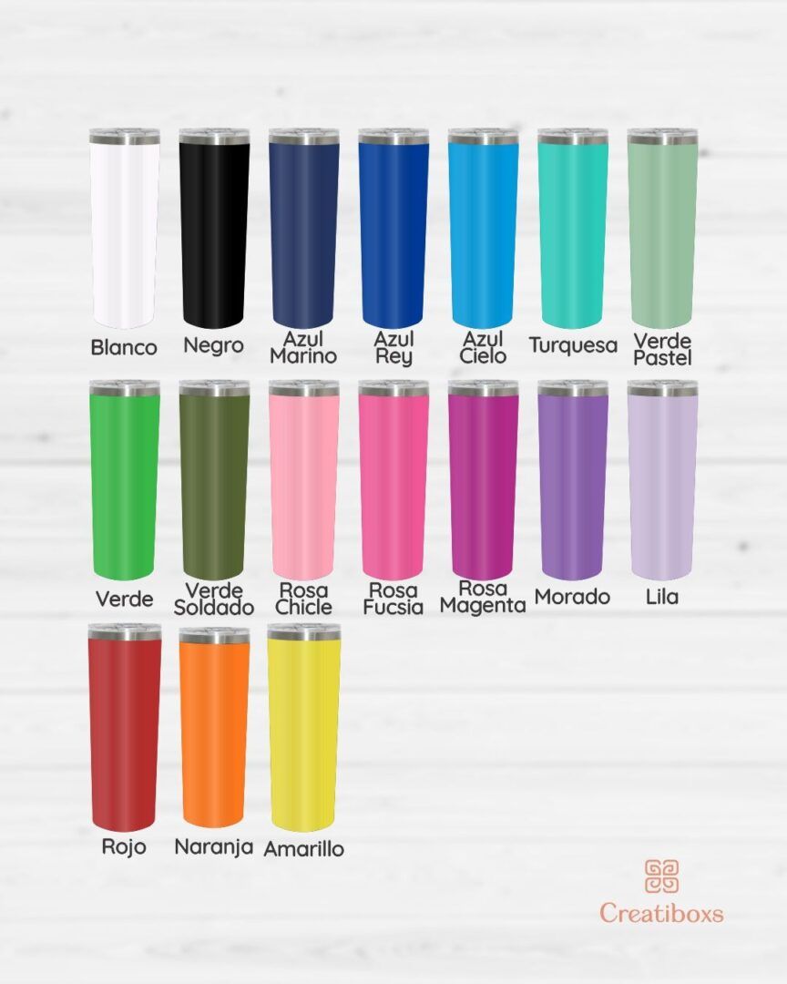 Kit termo delgado 590ml x2 y caja mediana personalizada | Creatiboxs