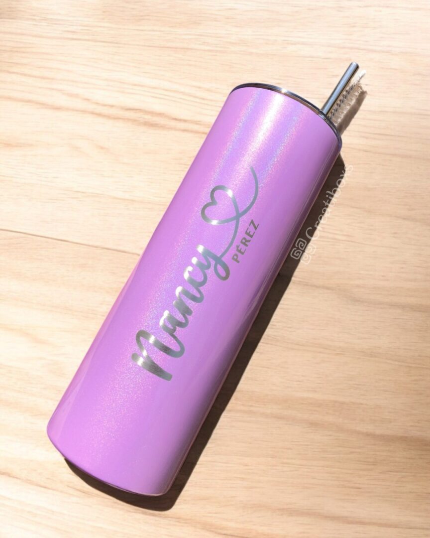 Termo personalizado glitter 590ml 20oz | Creatiboxs