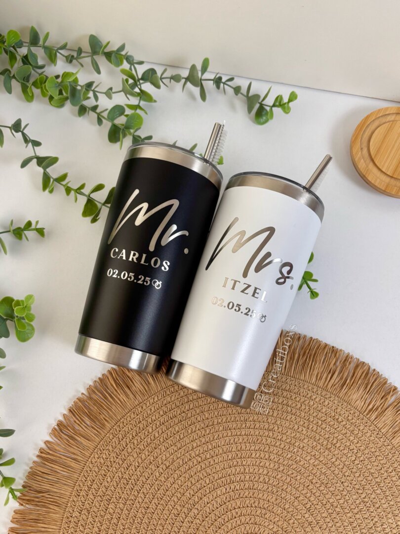 Duo novios - Termo clásico personalizado 590ml 20oz x2 | Creatiboxs